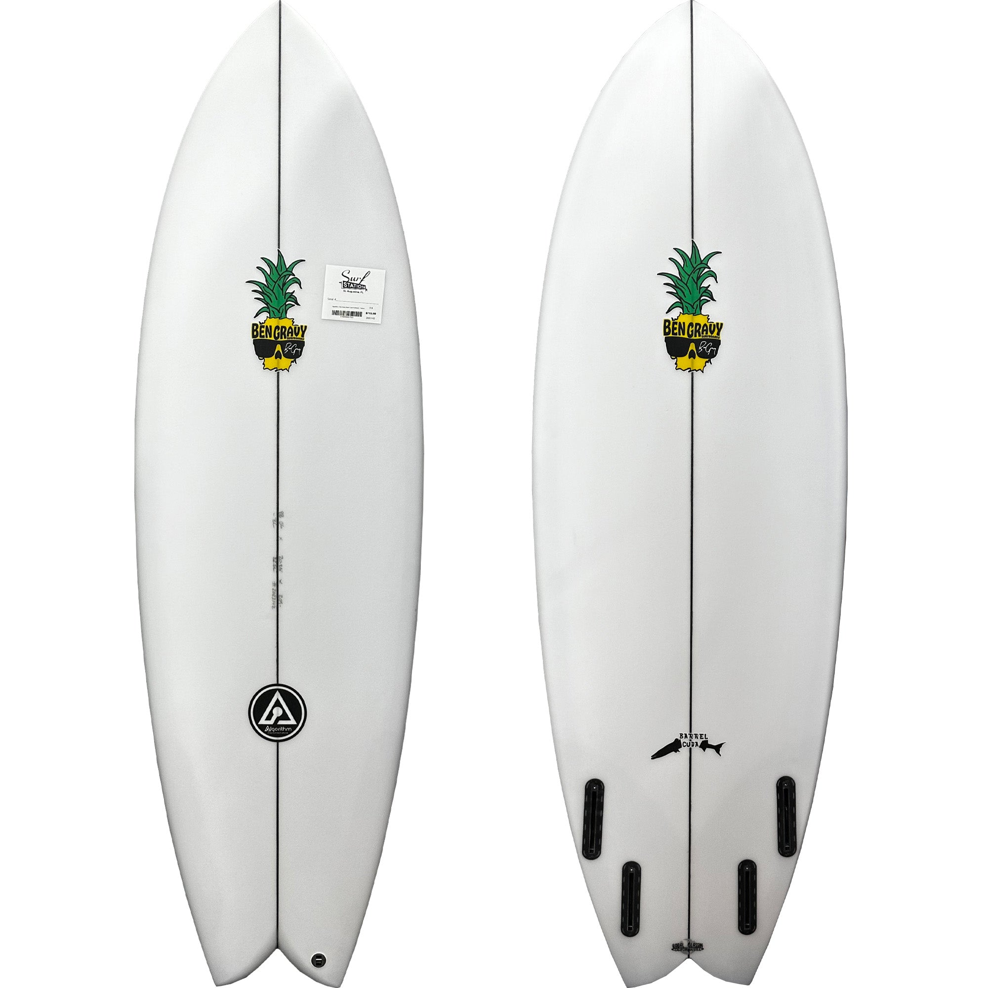 Algorithm Ben Gravy Barrel Cuda 5'6 Surfboard - Futures - Surf Station ...